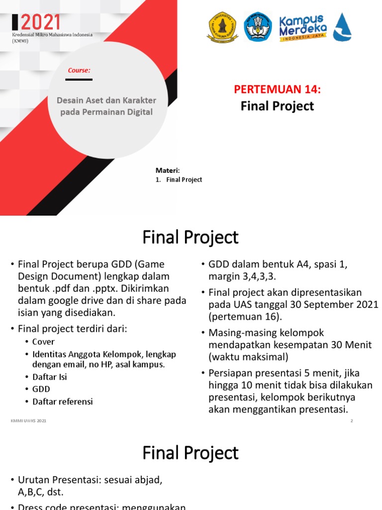 Desain Aset Dan Karakter 14 - Final Project | PDF