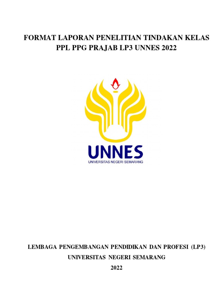 Format Laporan PTK PPL PPG Prajab LP3 UNNES 2022 244 PDF | PDF