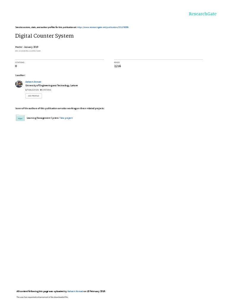 Smart Counter Download Free Pdf Computing Electronic Engineering