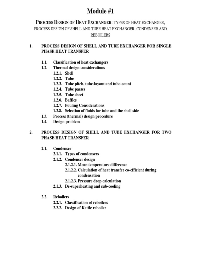 Heat Exchanger Design Classifications | PDF | Heat Exchanger | Pipe ...