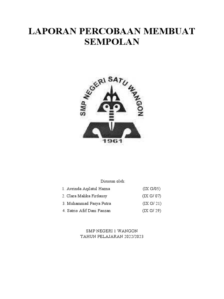 Teks Laporan Percobaan Pdf
