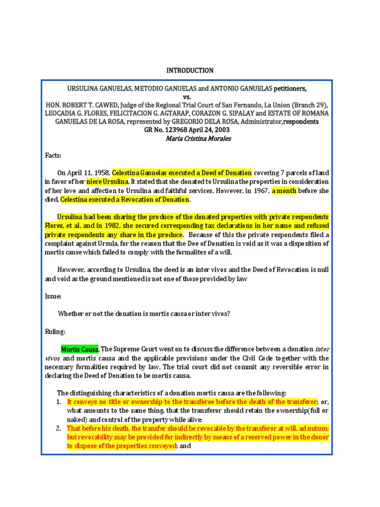 5yr Prog Case Digests PDF | PDF | Will And Testament | Inheritance