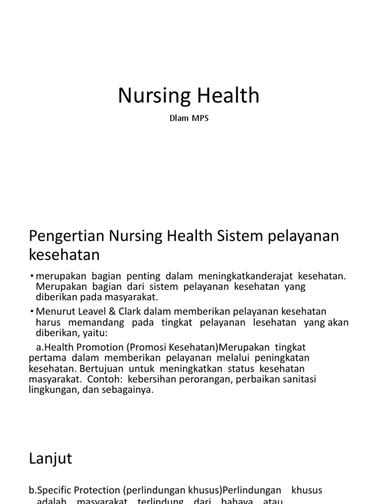 Nursing Health Dalam MPS Body Alignment, Nutrisis Dan Istirahat PDF | PDF