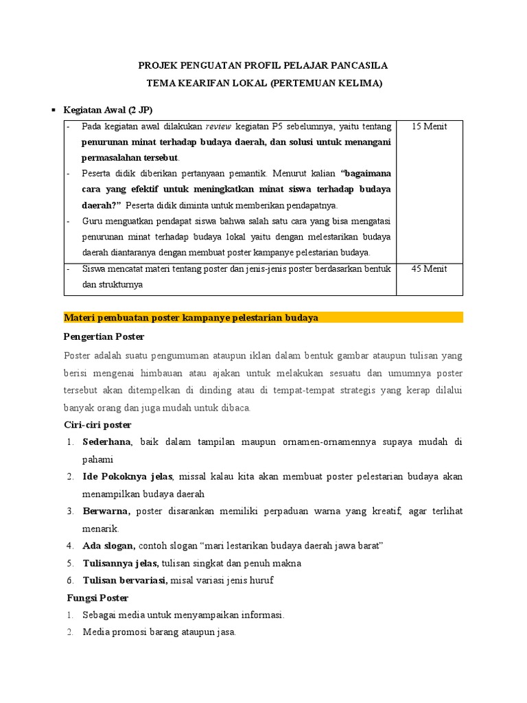P5 Pertemuan Ke 5 Dan Ke 6 Revisi | PDF