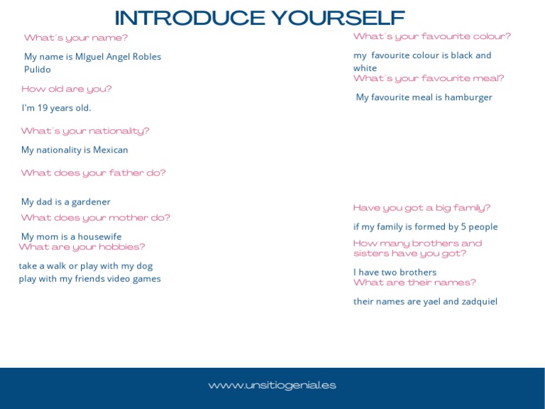 Introduce Yourself | PDF