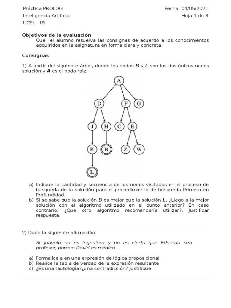 Ejercicios PROLOG 2021 | PDF | Lógica | Ciencias de la Computación