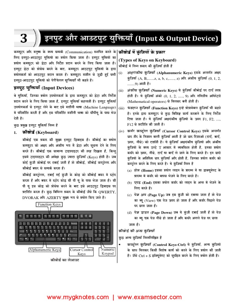 Computer Input-Output Device | PDF