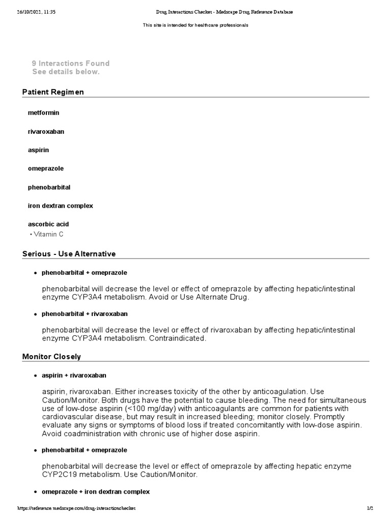 Drug Interactions Checker - Medscape Drug Reference Database | Download ...