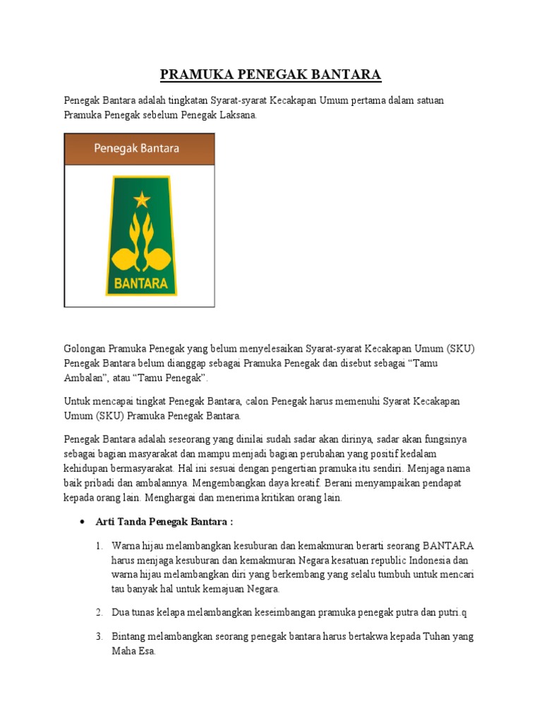 Pramuka Penegak Bantara PDF | PDF