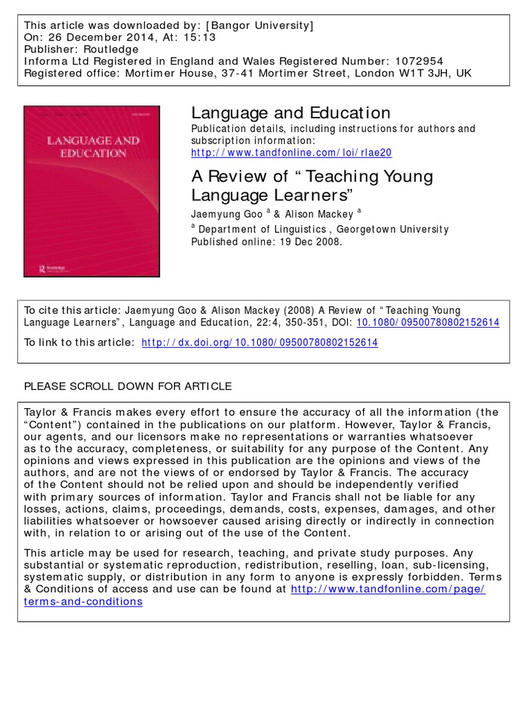Language and Education: To Cite This Article: Jaemyung Goo & Alison ...