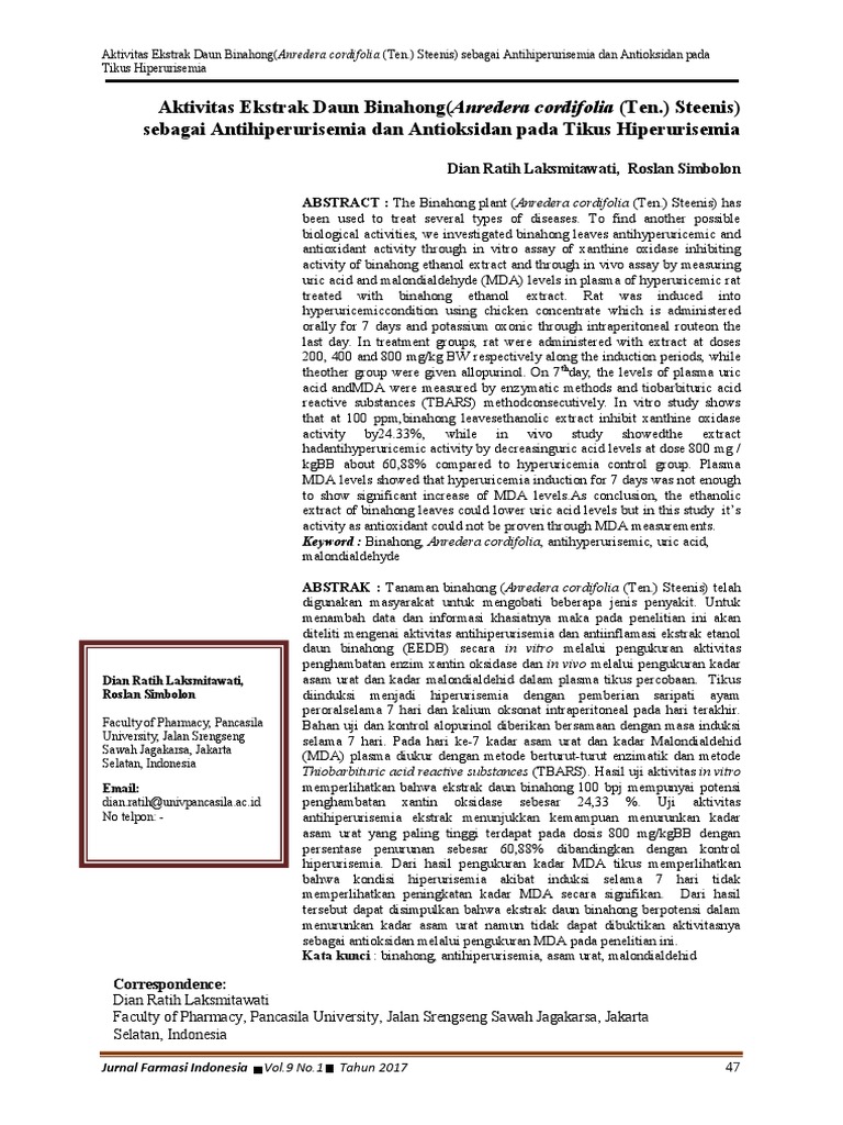 Daun Binahong | PDF | Organic Compounds | Chemistry