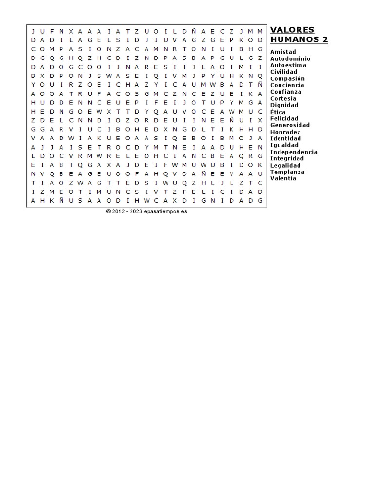 Imprimir Sopa de Letras PDF | PDF