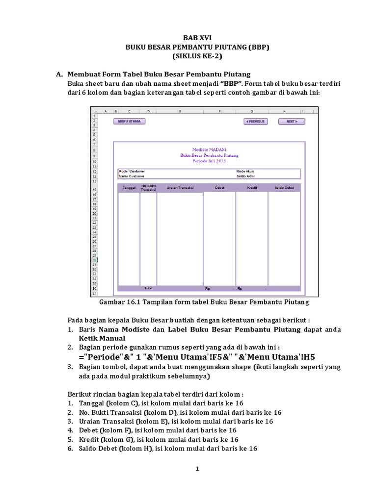 Panduan Membuat BBP di Excel | PDF | Metode & Bahan Ajar