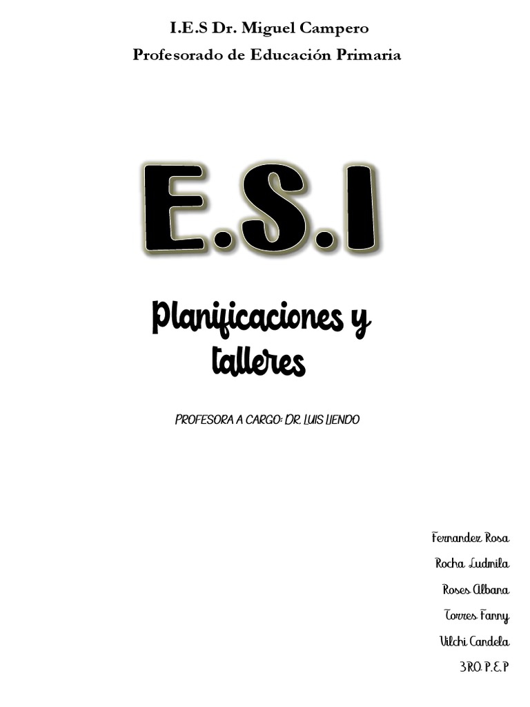 Planificacion Esi PDF | PDF | Infección transmitida sexualmente ...