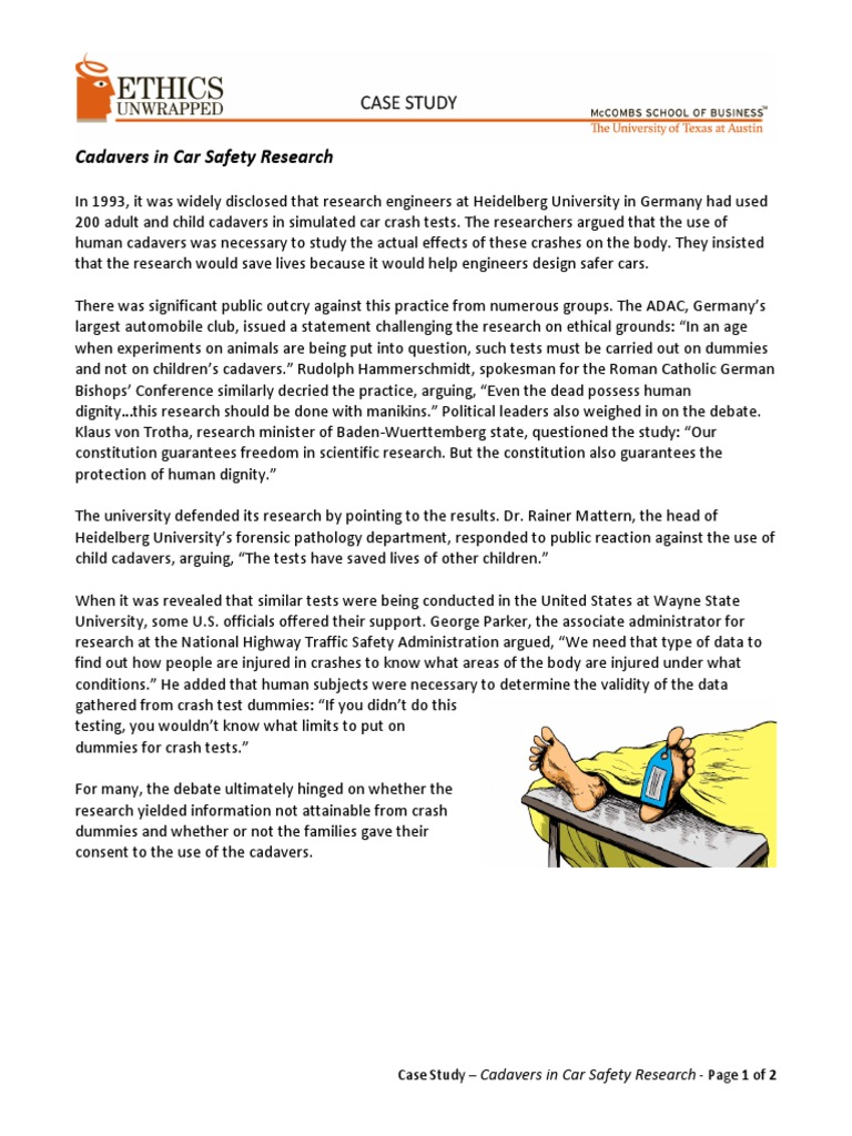 46 Cadavers in Car Safety Research | PDF | Applied Ethics | Social ...