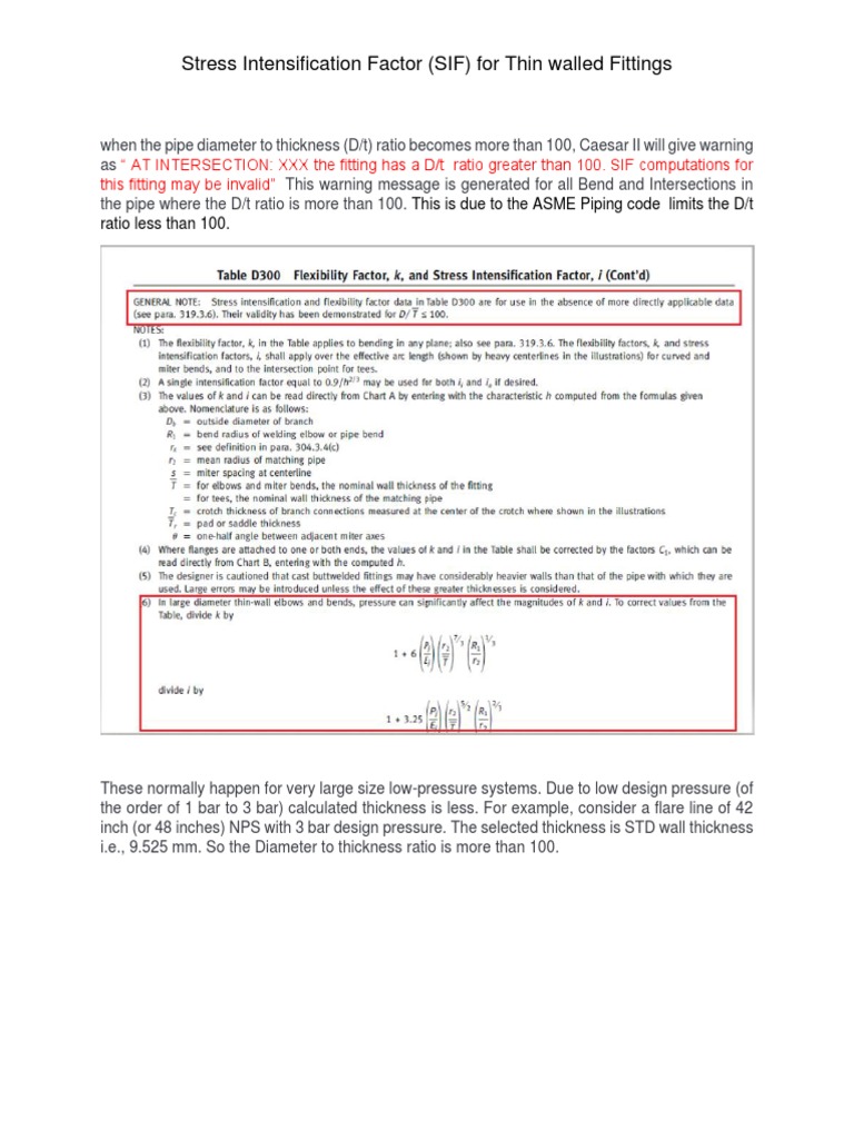 SIF For Thin Walled Piping Fittings | PDF | Technology & Engineering
