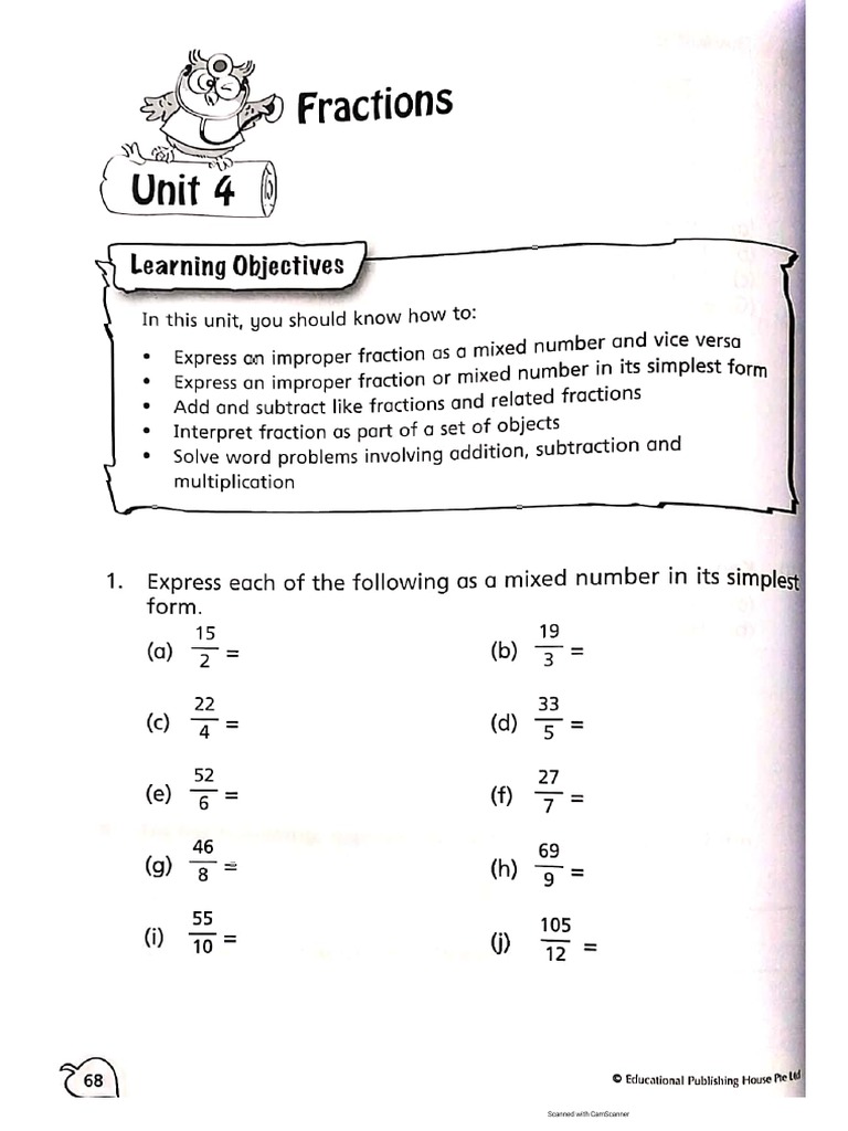 Unit 4 Fractions PDF | PDF