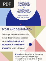 Scope and Limitations in Research Studies | PDF | Thesis | Psychology