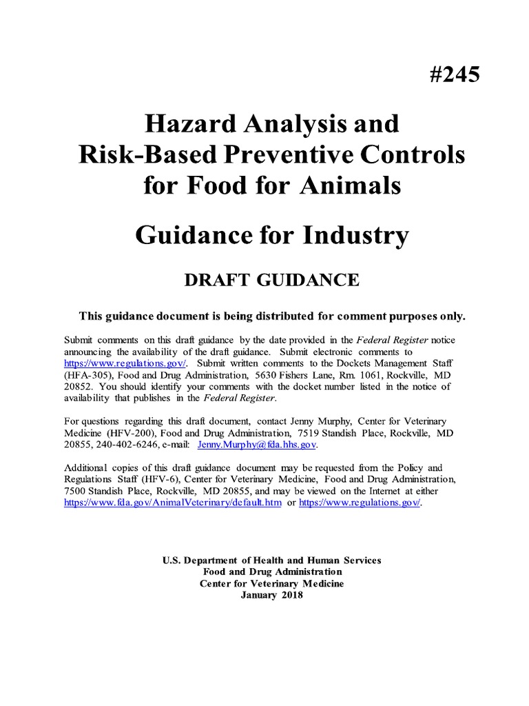 Hazard Analysis and Risked-Based Preventive Controls For Foods For ...