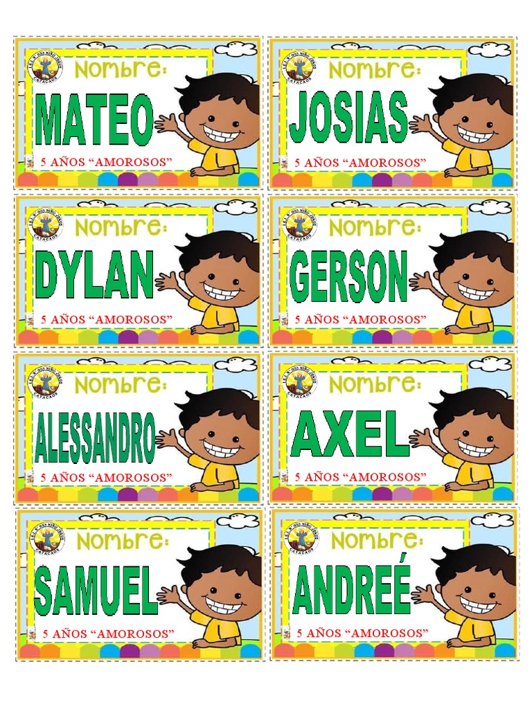 fotocheck de niños.docx | PDF