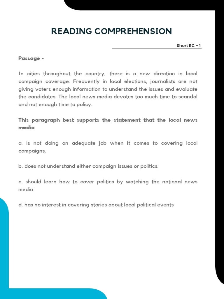 Reading Comprehension - 7 March | PDF | Low Carbohydrate Diet | Nutrition