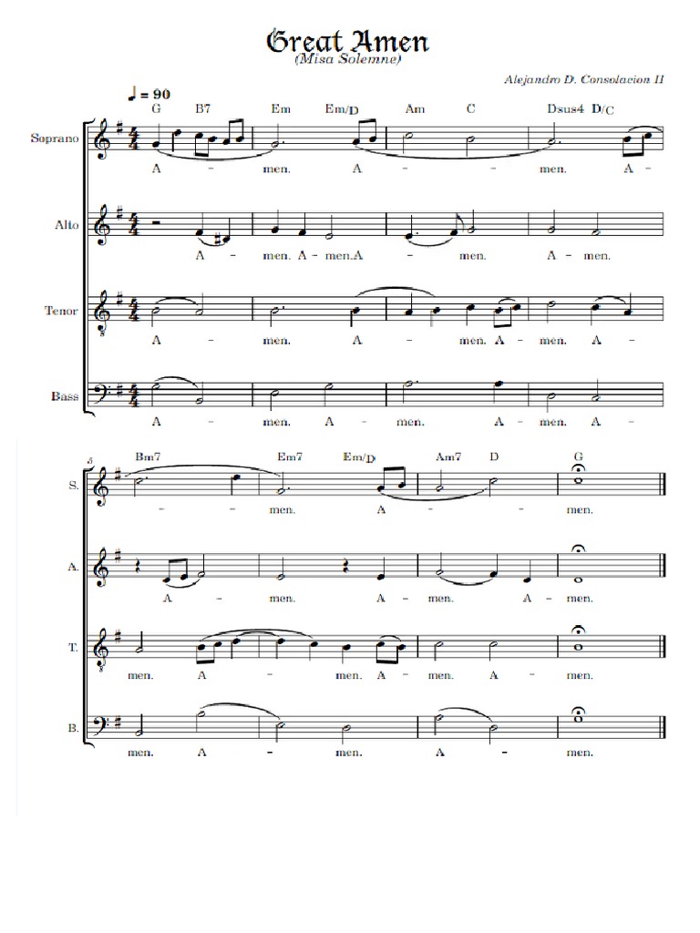 Great Amen - Misa Solemne | PDF