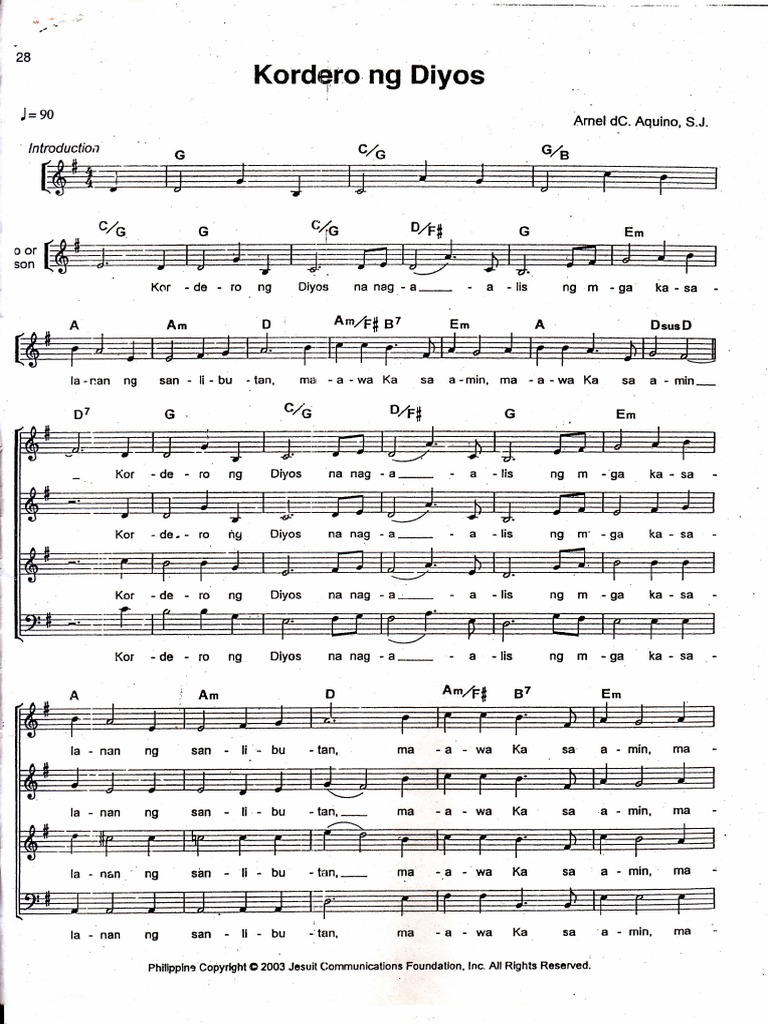 Kordero NG Diyos - Aquino | PDF