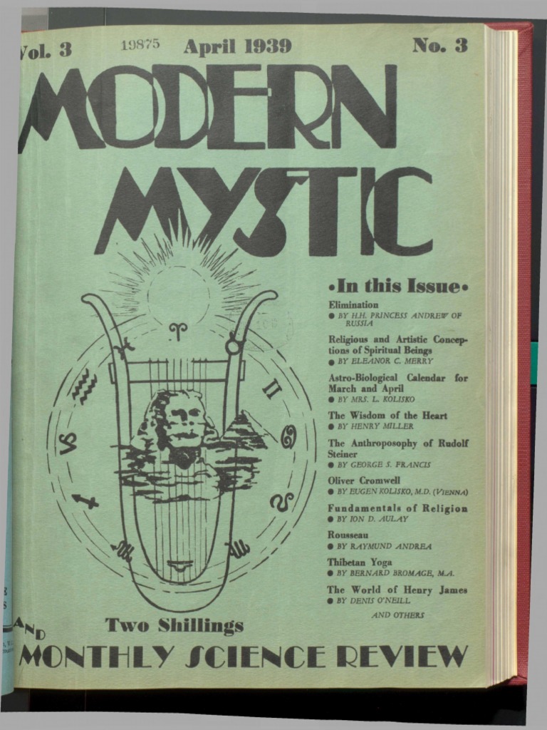 Modern Mystic v3 n3 Apr 1939 PDF | PDF | Space | Rudolf Steiner