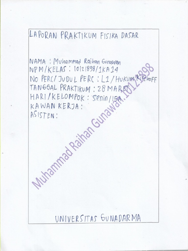 Muhammad Raihan Gunawan - Modul L1 | PDF