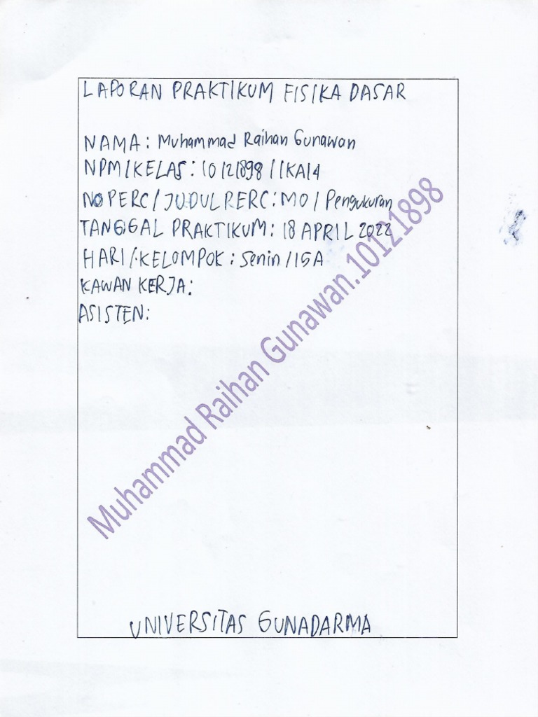 Muhammad Raihan Gunawan - Modul M0 | PDF