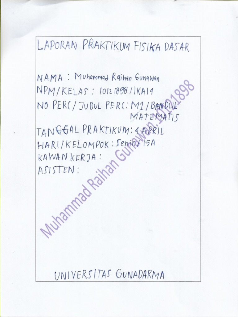 Muhammad Raihan Gunawan - Modul M1 | PDF