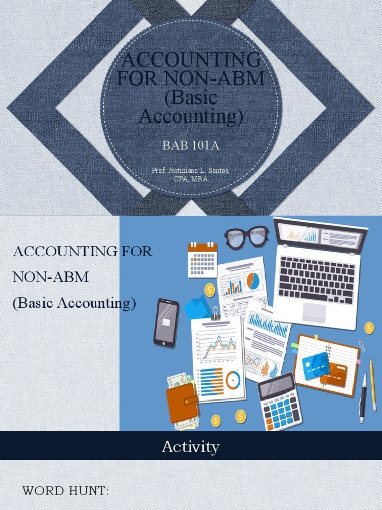 Accounting For Non-ABM - Accounting and Its Environment - Module 1 ...