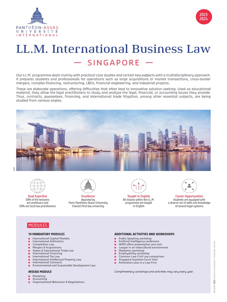 Pantheon Assas International LLM SINGAPORE 2023 2024 | PDF | Lawyer ...