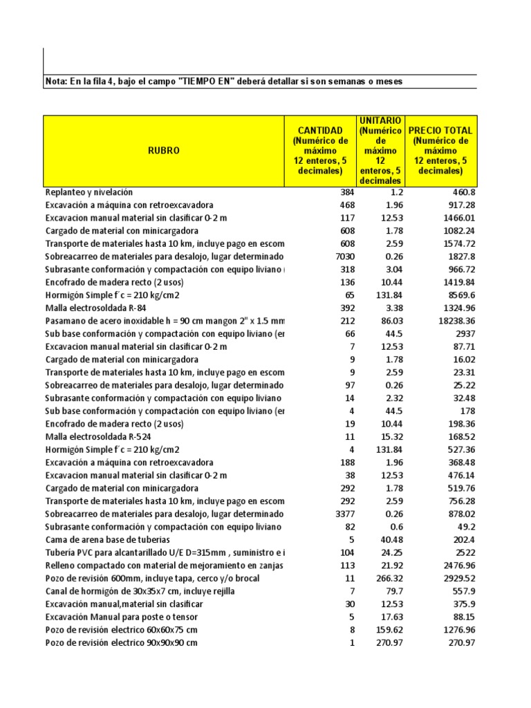 Cronograma Oferente | PDF | Diseño arquitectonico | Arquitectura