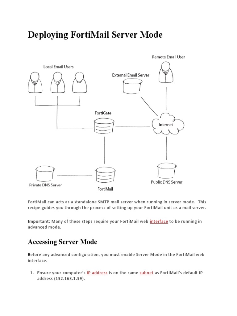 Deploying FortiMail Server Mode | Download Free PDF | Domain Name ...
