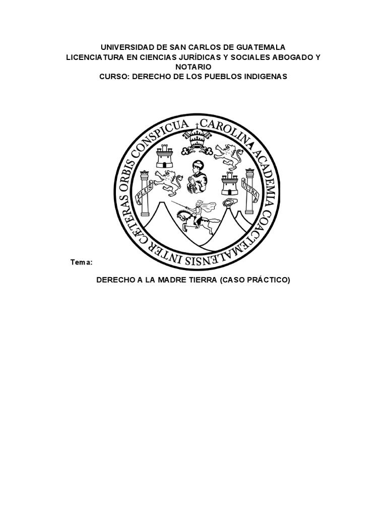 Derecho A La Madre Tierra-Caso Practico | PDF | Guatemala | Regulación