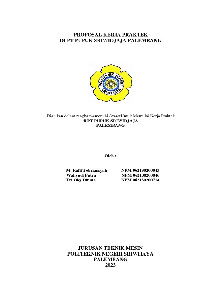 CONTOH PROPOSAL KP | PDF