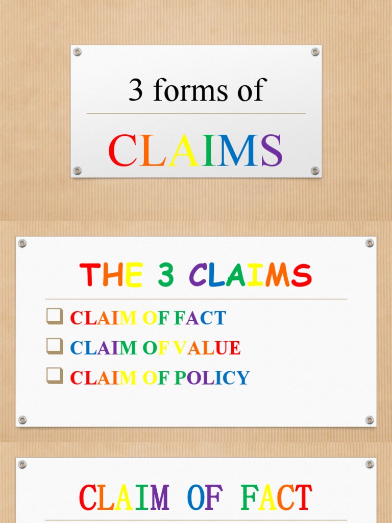 3 Types of Claims Analyzed | PDF