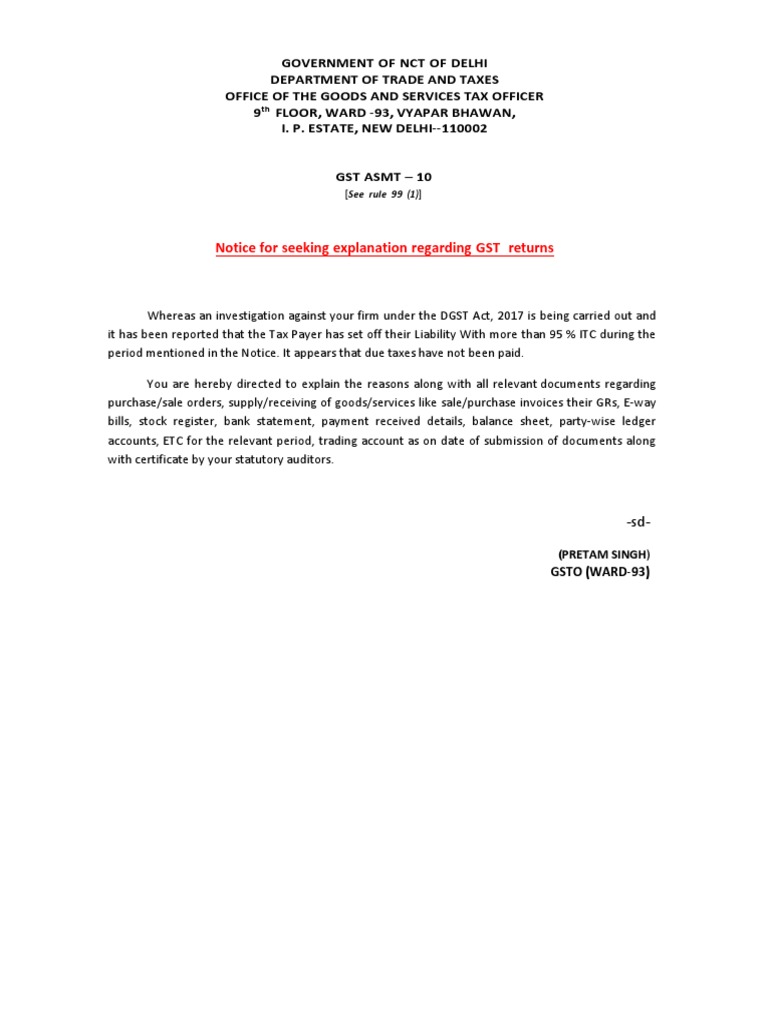 High ITC ASMT-10 | PDF