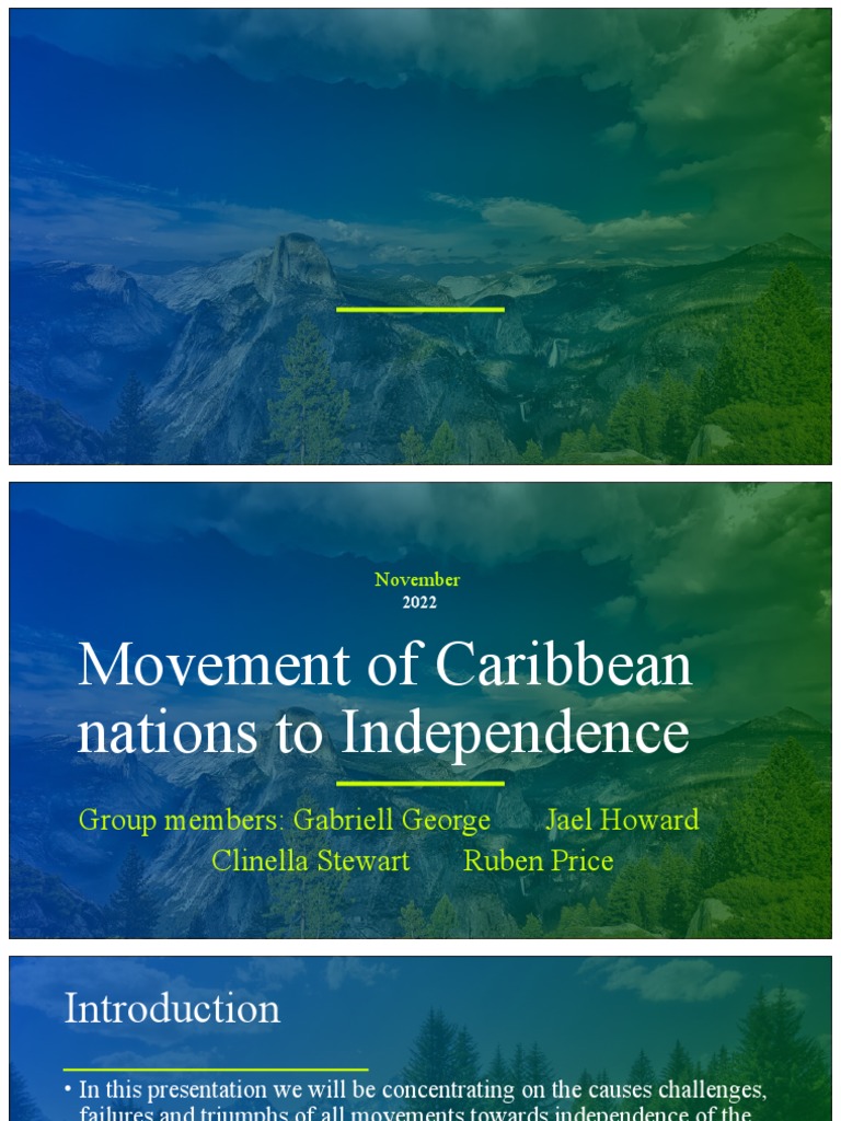 Movement of Caribbean Nations To Independence | PDF | Barbados | Caribbean