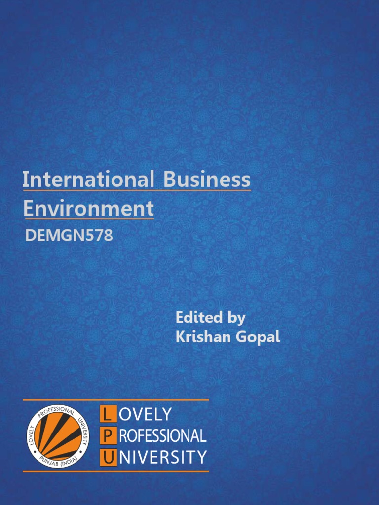 International Business Environment PDF | PDF | Globalization | Starbucks