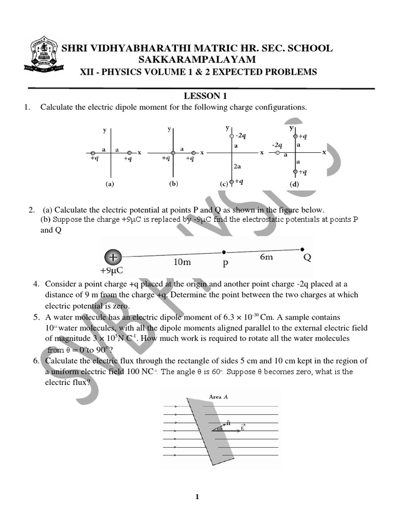 Expected Important Problems Xii | PDF | Inductor | Atoms