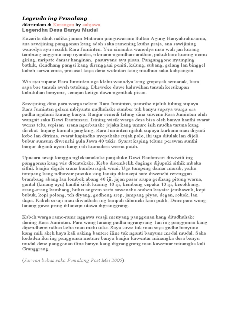 Legenda Ing Pemalang | PDF