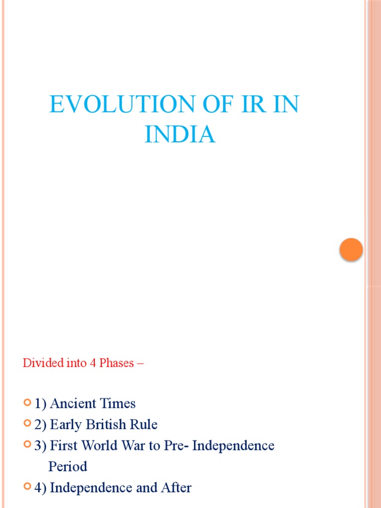 Evolution of IR in India | PDF | British Raj | Strike Action