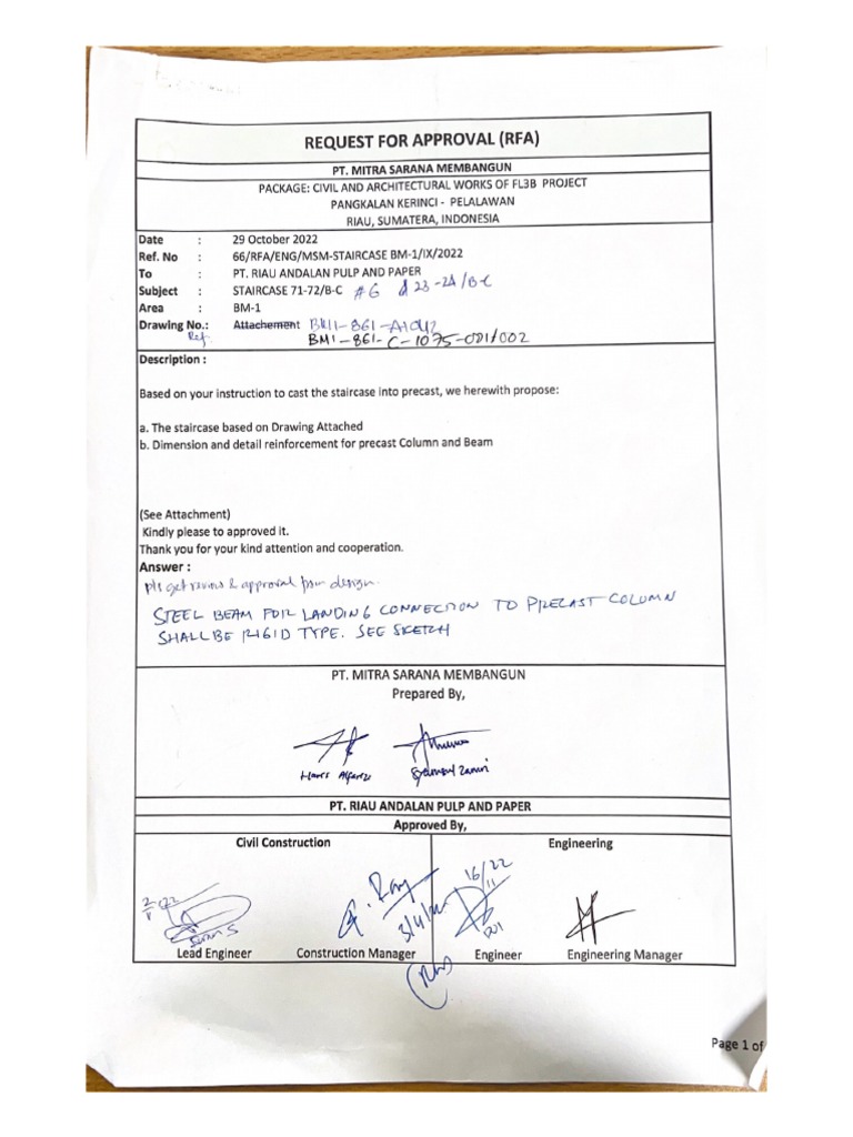 Request For Approval (Rfa) PDF | PDF