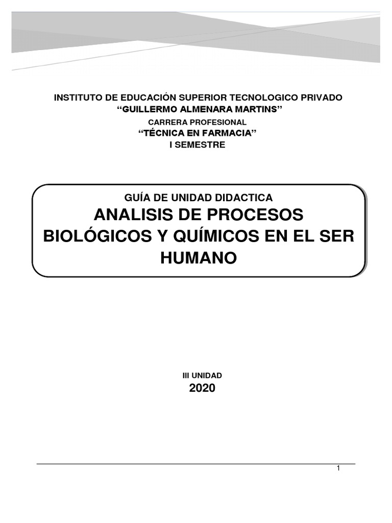 Análisis de Procesos Biológicos y Químicos | PDF | Nutrición | Dieta y nutrición