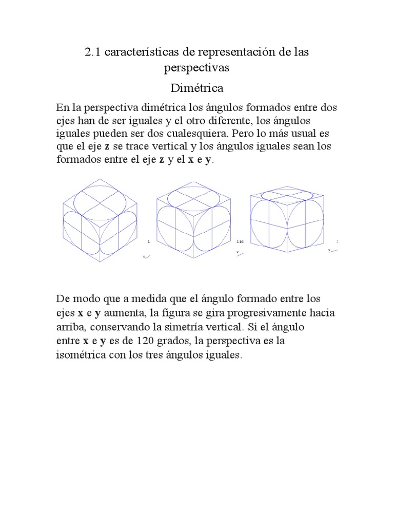Perspectiva Dimetrica | PDF | Métodos y materiales de enseñanza ...