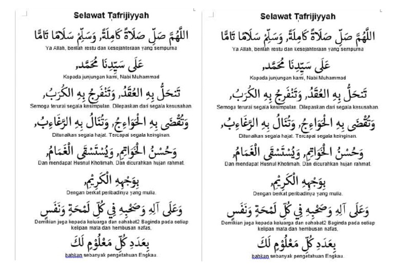Selawat Nariah | PDF