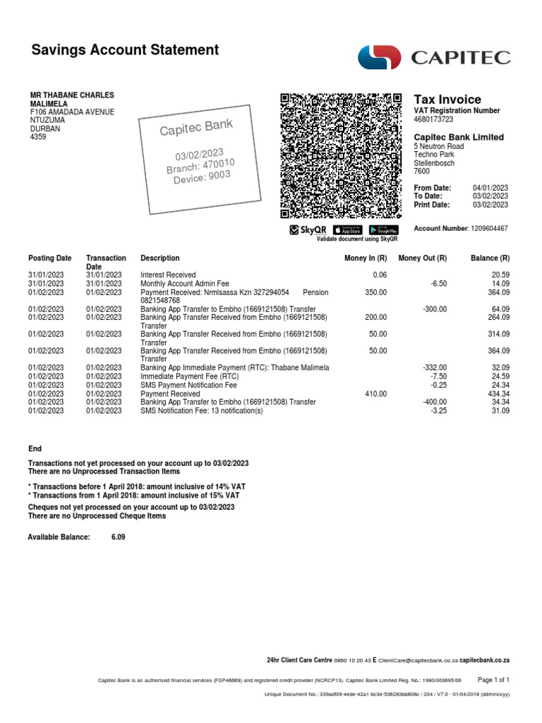 Account Statement PDF | PDF | Banks | Payments