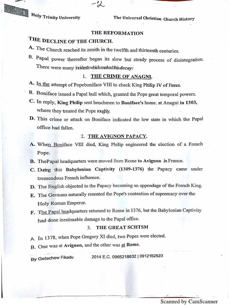Universal Church History 2 | PDF